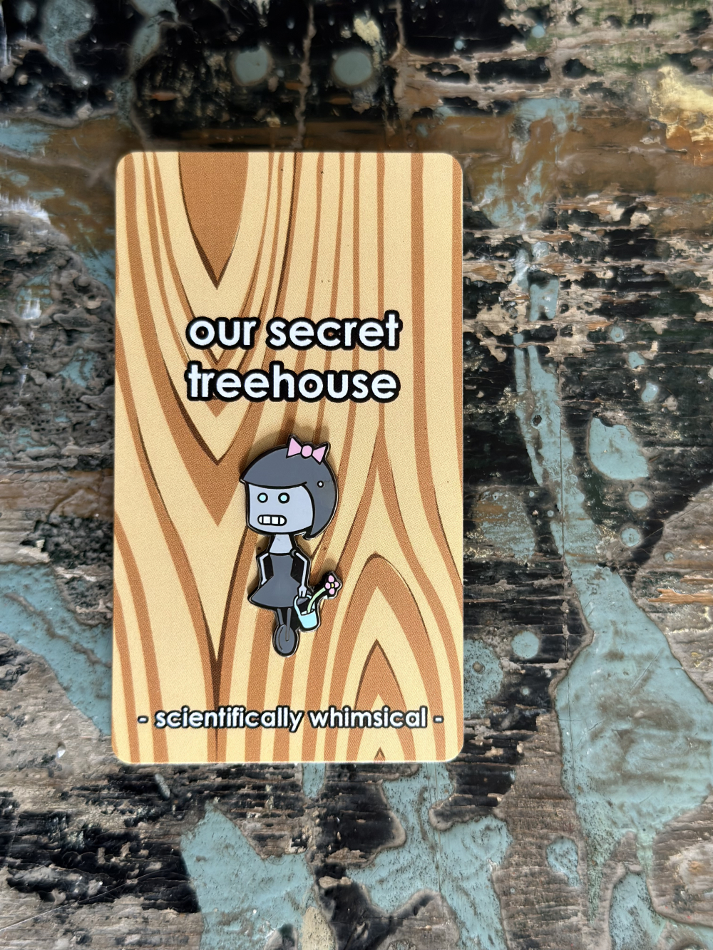 Robot Girl Enamel Pin | our secret treehouse